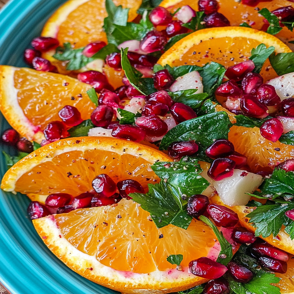 Easy Mediterranean Orange and Pomegranate Salad
