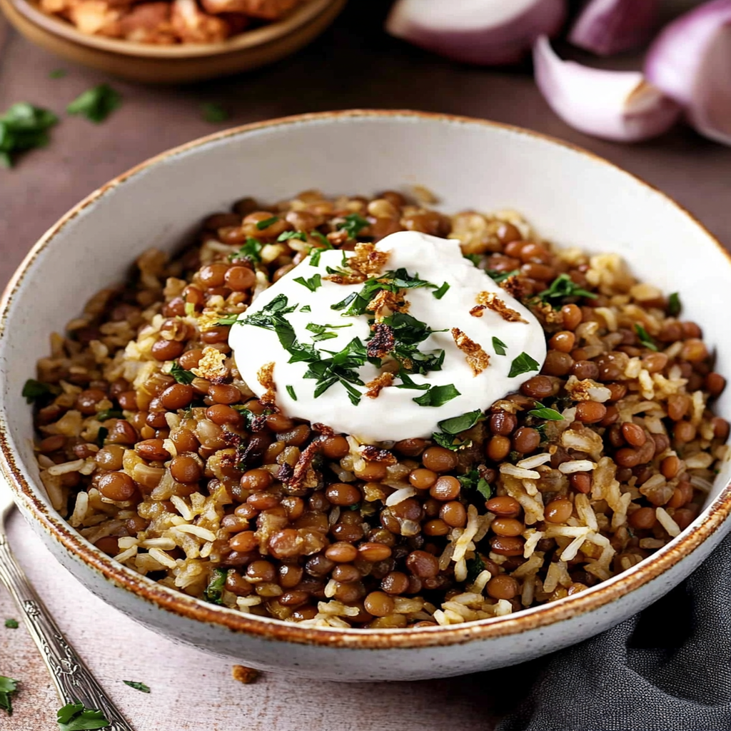 Mujadara | Lebanese Lentils and Rice