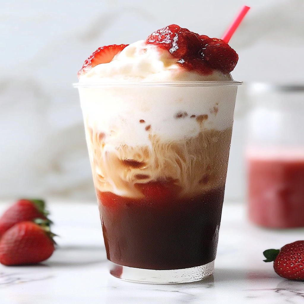 Iced Strawberry Latte