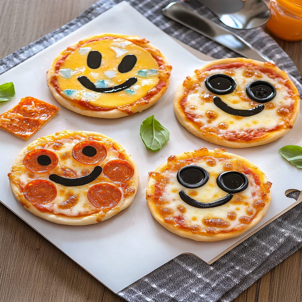 Mini Emoji Pizzas