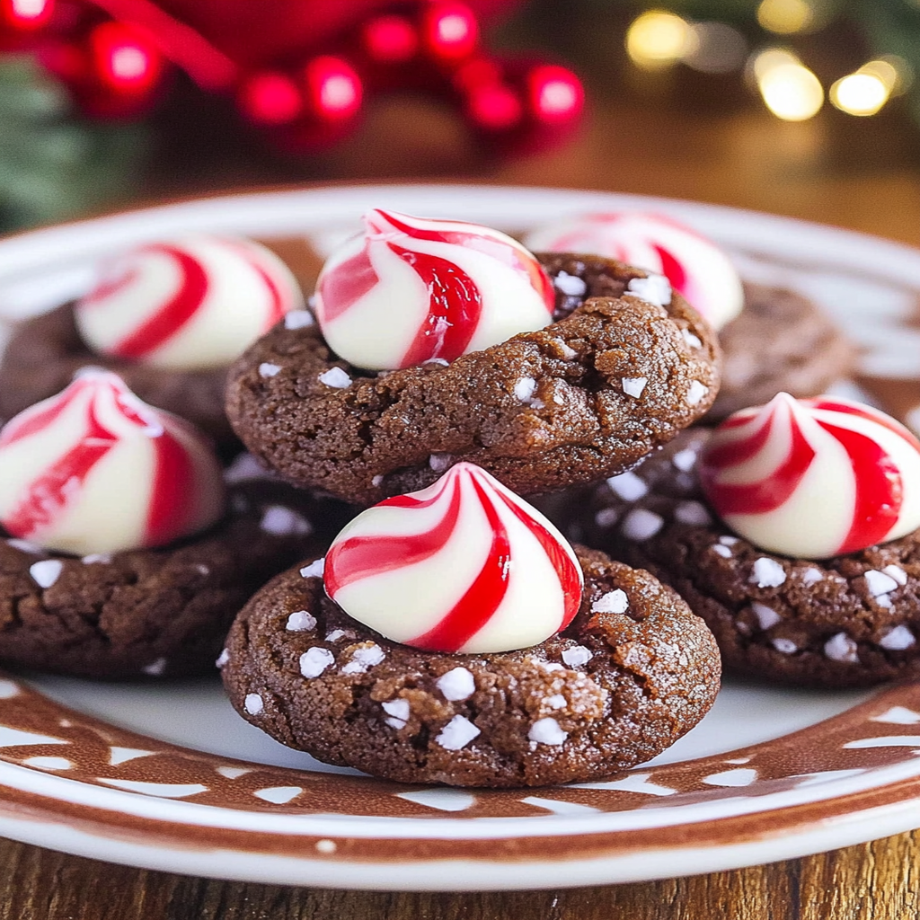 Chocolate Peppermint Kiss Cookies – Our Love Language is Food