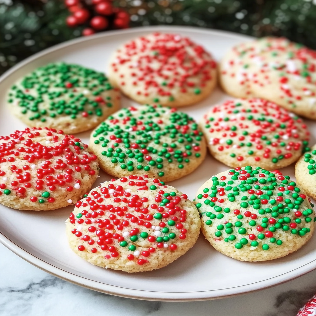 Christmas Sprinkle Cookies